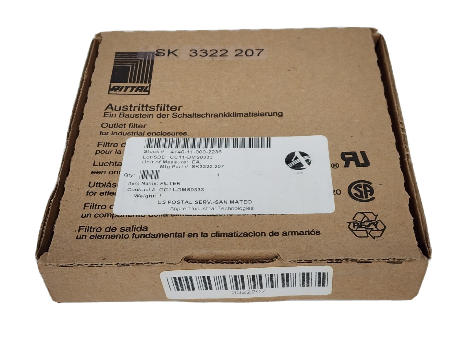 Rittal Sk3322 207 Fan Filter Exhaust SK3322207 for sale online | eBay