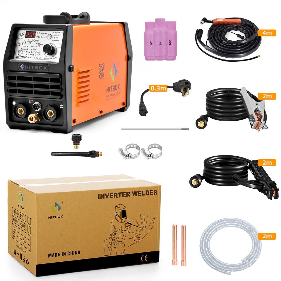 110V 220V Cold TIG Welding Machine 4IN1 200Amp Pulse HF TIG Spot TIG ...