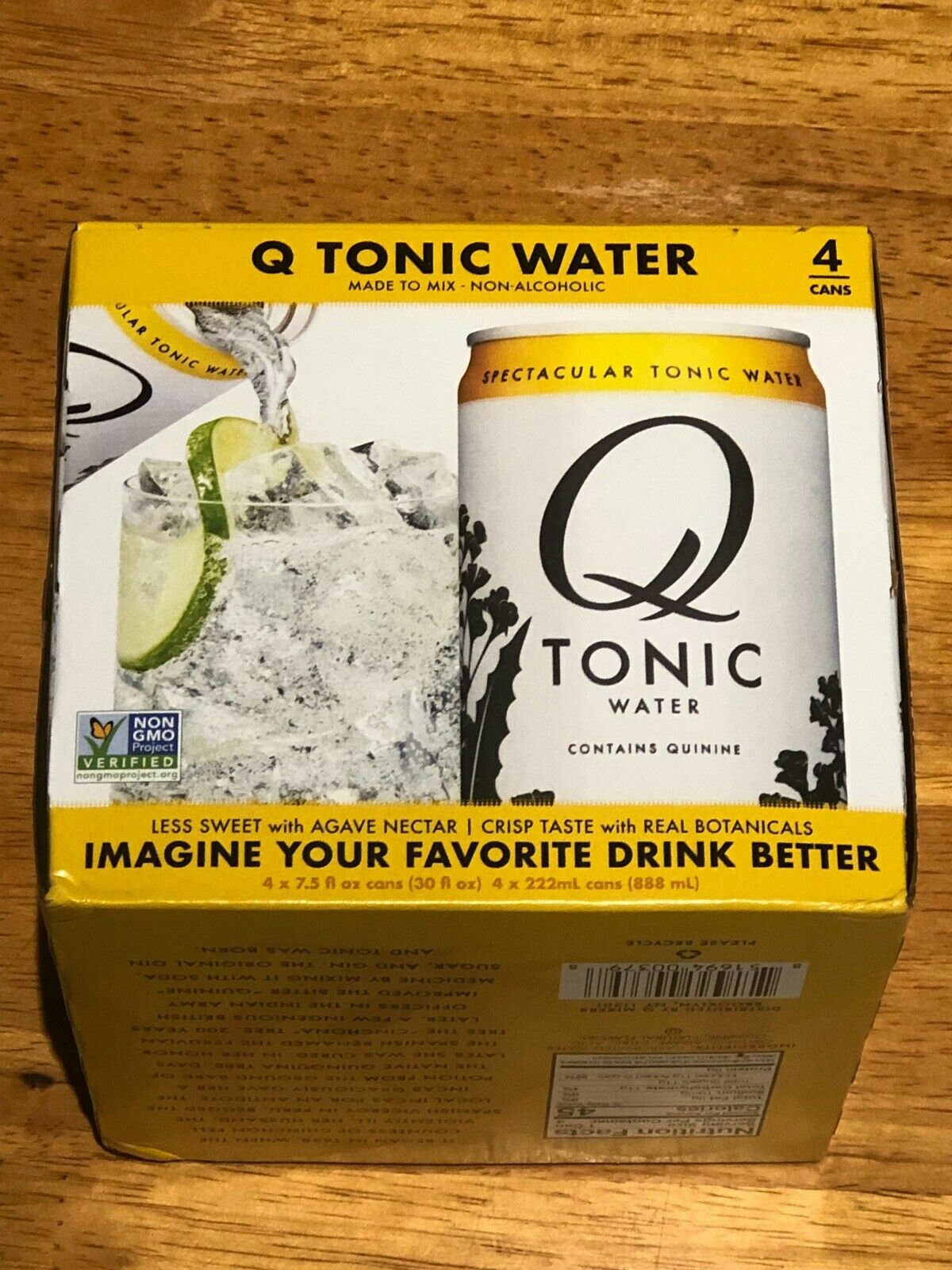 Q Drinks Tonic Water Quinine NO HFCS 7.5oz CAN 4 pack FAST SHIP NON-GMO ...