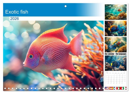 Exotic fish (Monthly Wall Calendar 2026 11.7" x 16.5" (open)), CALVENDO ...