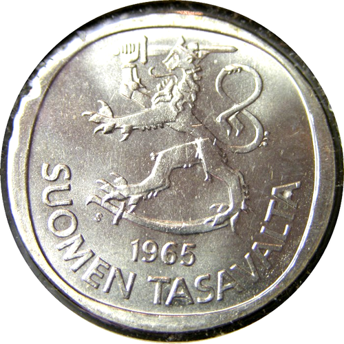 elf Finland 1 Markkaa 1965 S Silver Lion | eBay