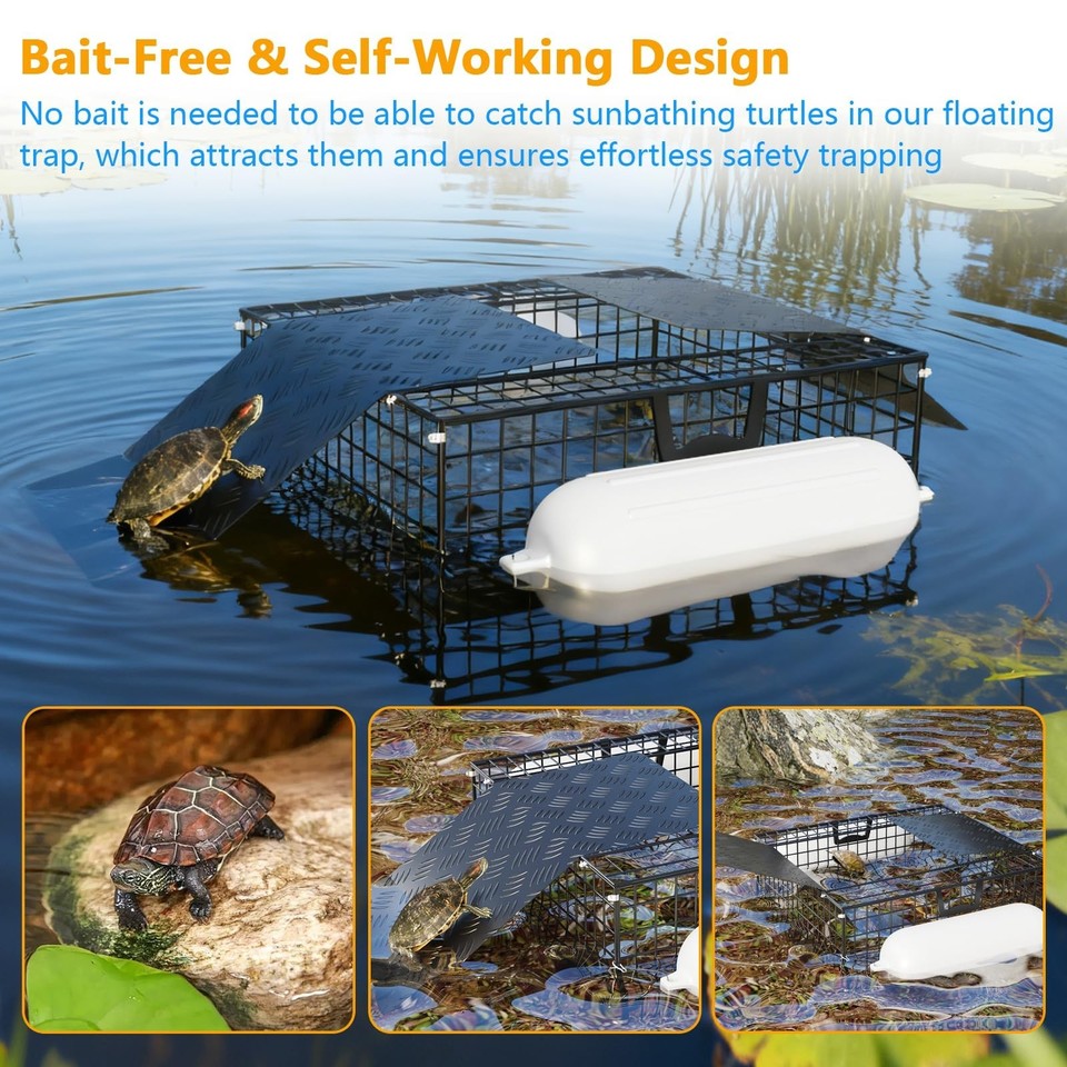 Floating Turtle Trap for Outdoor Water Solutions, Humane Snapping ...