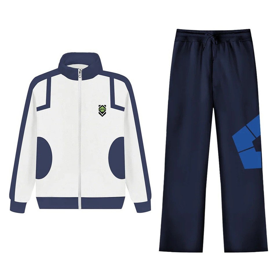 BLUE LOCK Zipper Sweatshirt Tops Coat Jacket Pants Trousers Tracksuits ...