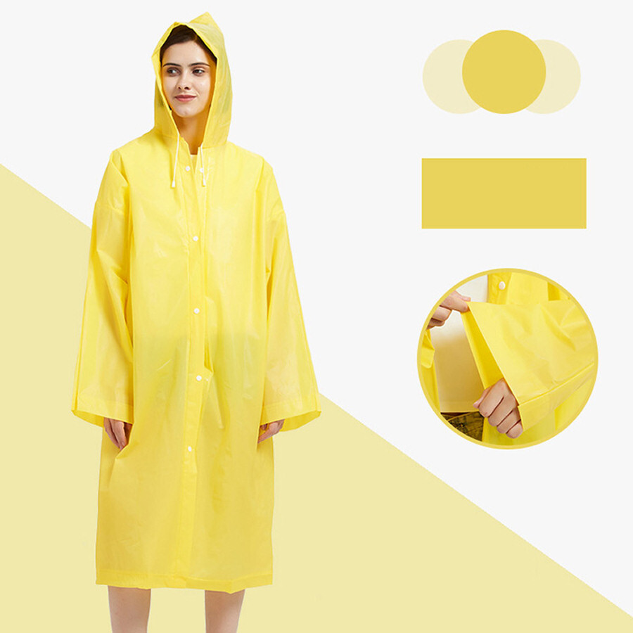Unisex Adult Waterproof Raincoat Rain Coat Hooded Jacket Poncho ...