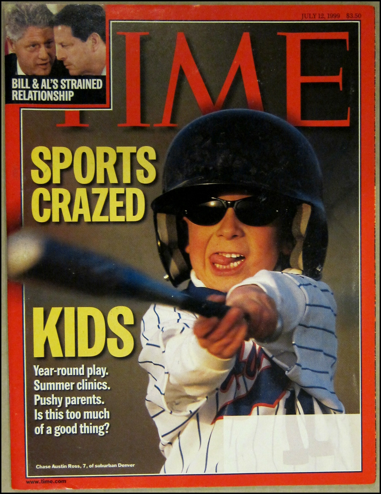 7/12/1999 Time Magazine Sports Crazed Kids Bill Clinton Al Gore | eBay