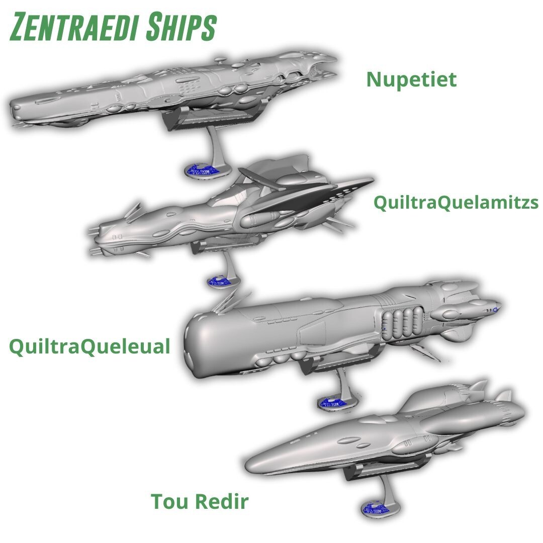 4 Zentraedi Ships Macross Robotech Fleet Battles Models Kits space war ...