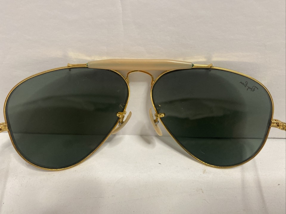 58MM VINTAGE B&L RAY BAN USA G15 UV OUTDOORSMAN AVIATOR SUNGLASSES | eBay