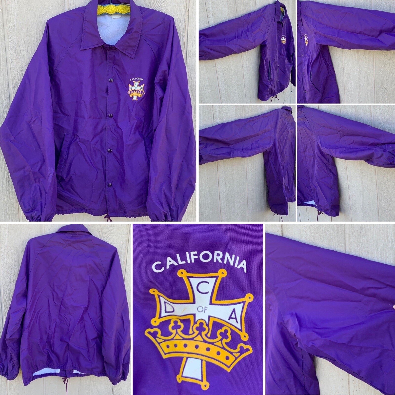 Vintage California C D of A Windbreaker Jacket Catholic Daughters America XL XXL | eBay