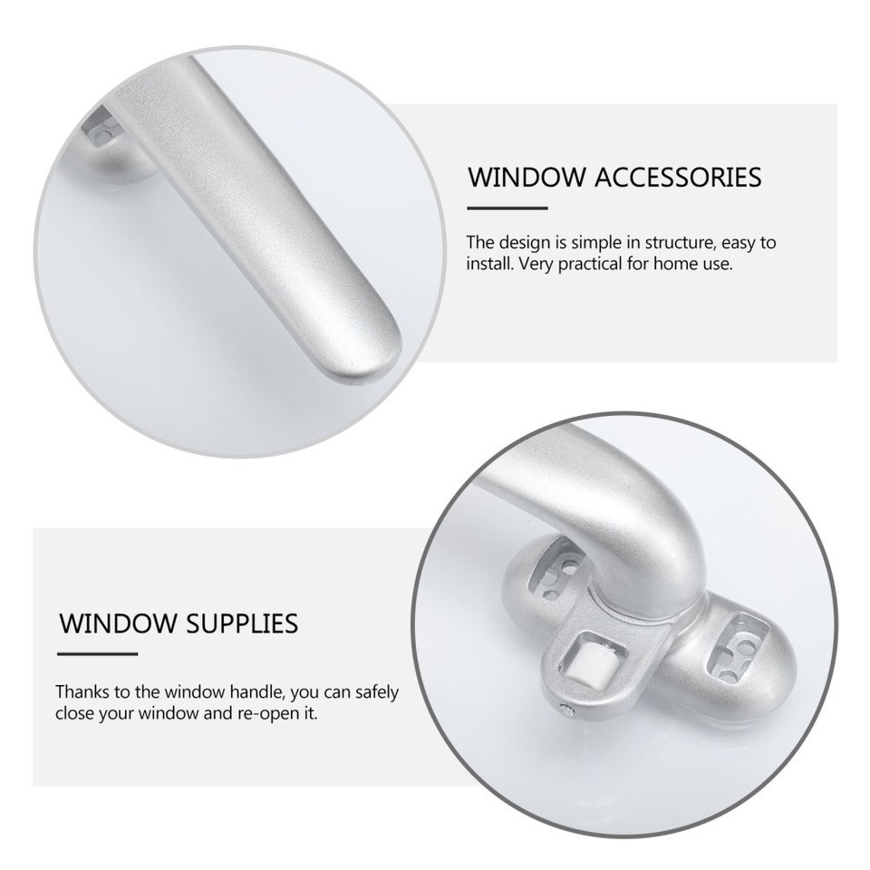 2 Pcs Metal Window Handle Replacement Opening Handles Lock Aluminum ...