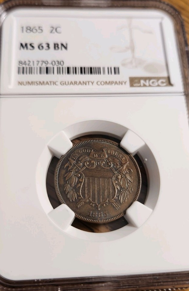 1865 2 Cents NGC MS 63 BN #4147 | eBay