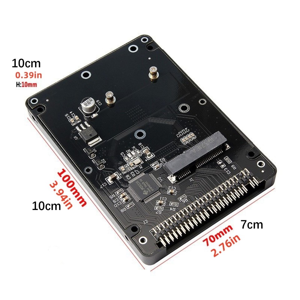 Stable 44PIN MSATA To 2.5 Inch IDE Hard Drive Enclosure SSD Case ...