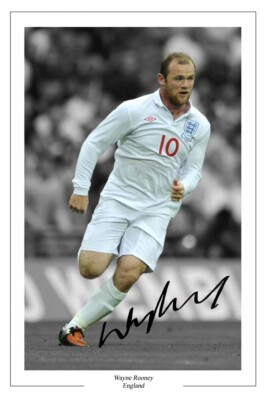 WAYNE ROONEY ENGLAND AUTOGRAPH SIGNED PHOTO PRINT SOCCER | eBay