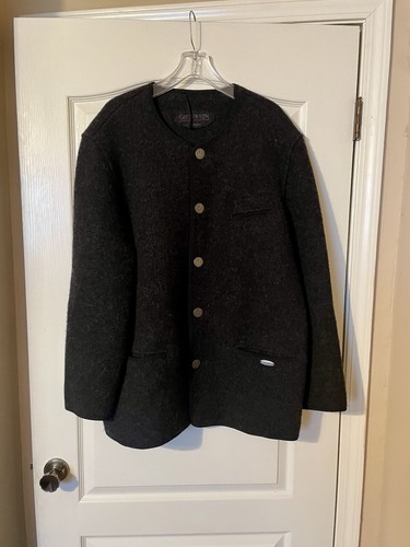 Giesswein Austrian Pure Virgin Wool Jacket Coat Charcoal Gray Size 52 (2XL) | eBay