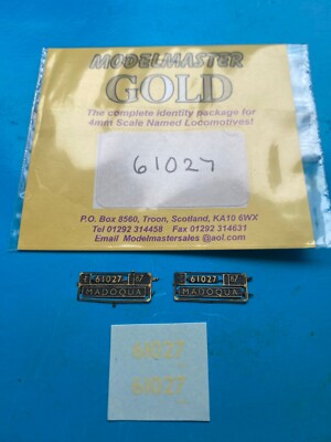 NEW MODELMASTER NAME PLATES For BR LNER Thompson CLASS B1 61027 MADOQUA ...