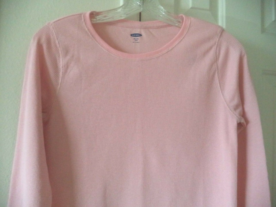 Old Navy Lt Wgt Antique Pink Lt Rose Thermal Waffle Knit Top XXL Youth ...