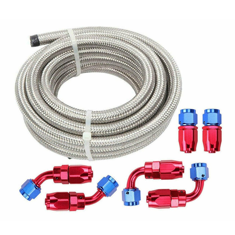 2.5/5/15 Gallon Aluminum Fuel Cell Tank &Level Sender AN10 Fuel Hose ...