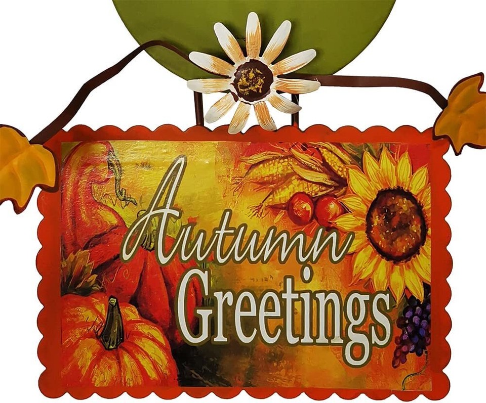 Thanksgiving Metal Turkey Hanging Door Sign Wall Decor Turkey Welcome ...