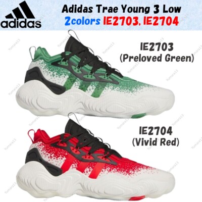 Adidas Trae Young 3 Low 2colors Preloved Green Vivid Red IE2703, IE2704 ...
