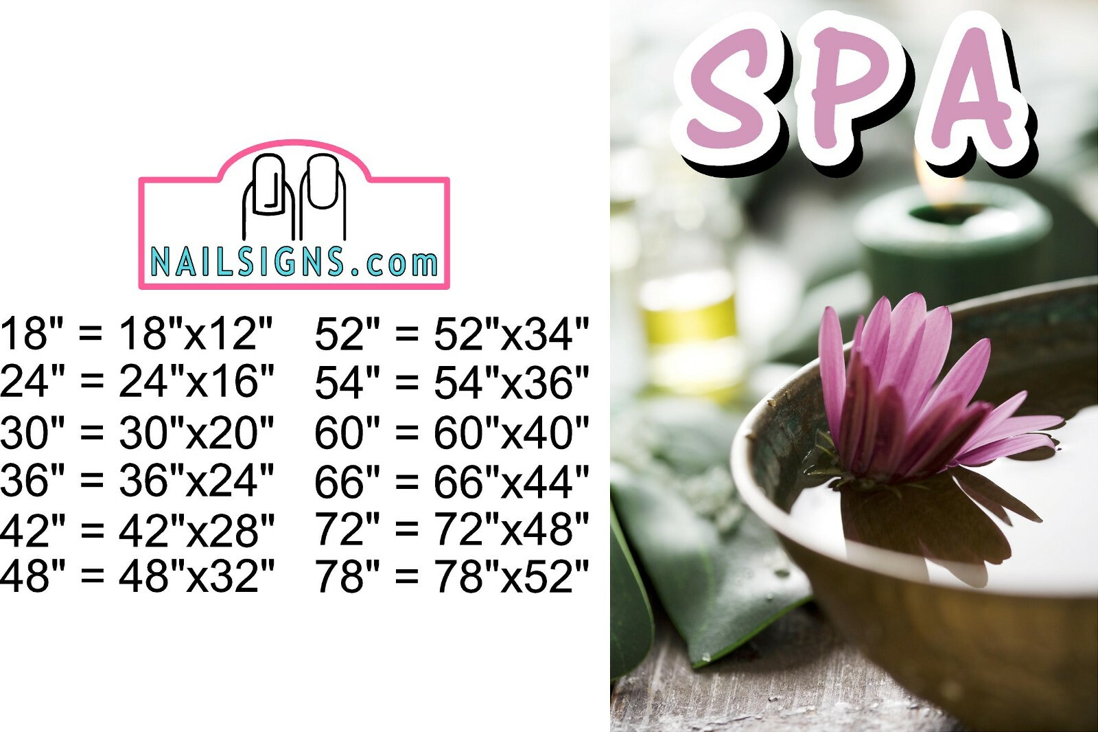 Spa 05 Perforated Mesh See-Through Window Poster Sign Decor Nail Salon ...