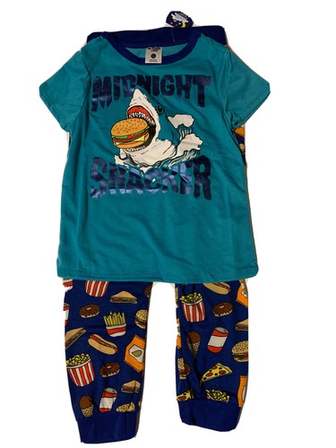 district planet sleep ware. shark/hamburger, 2 Piece Set Boys Pajamas ...