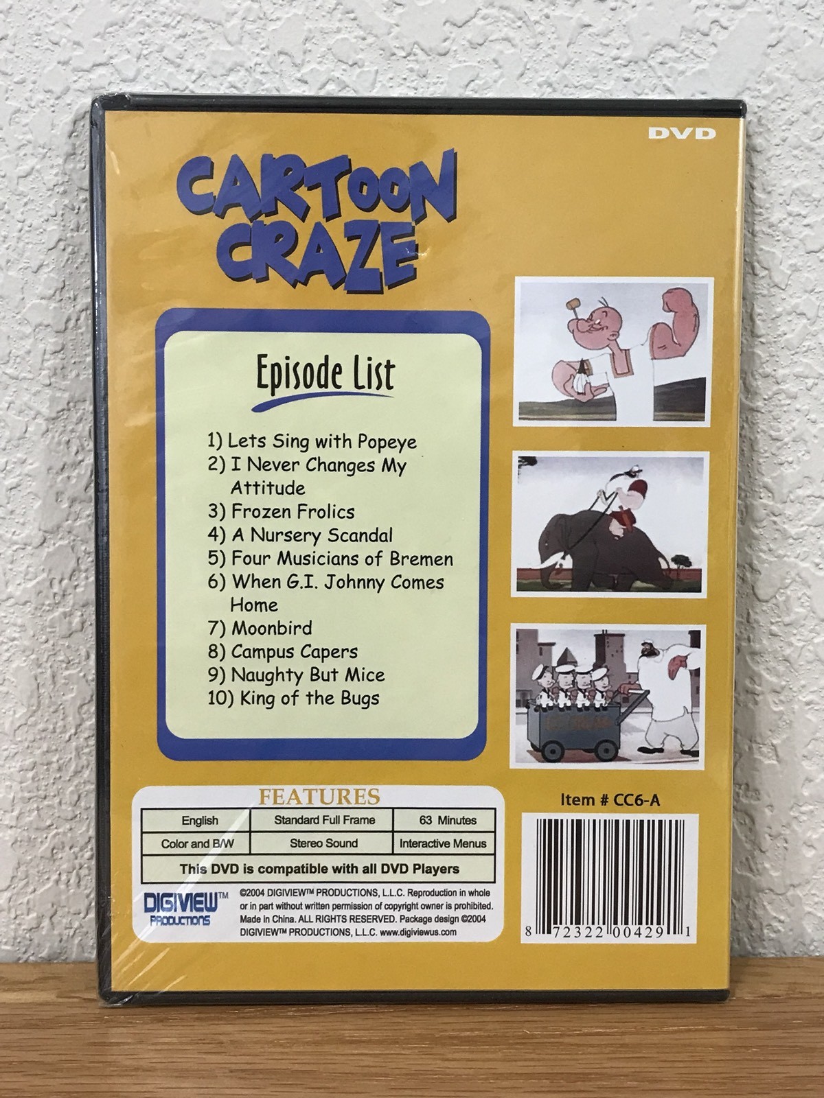 POPEYE & FRIENDS: LETS SING WITH POPEYE (DVD, 2004) CARTOON CRAZE ~ 10 ...