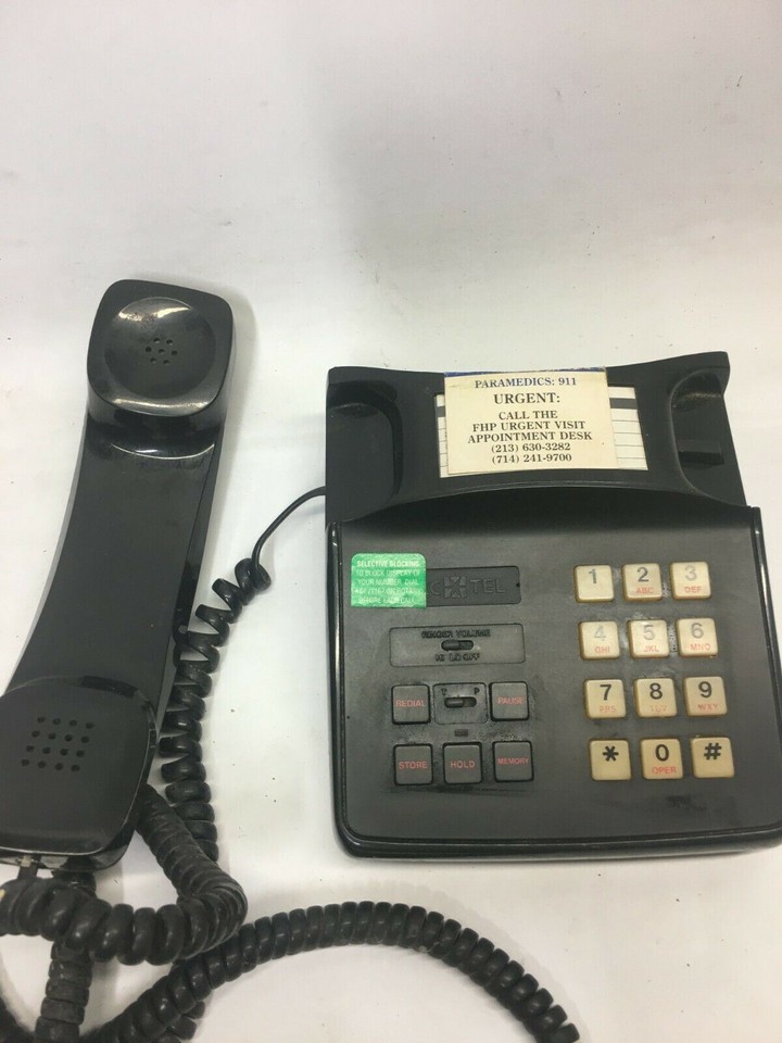 Vintage pac tel Wall Classic Plus Telephone Black Model R678-SF with ...