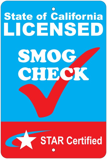 State of California Licensed: Smog Check Notice 8"x12" Aluminum Sign | eBay