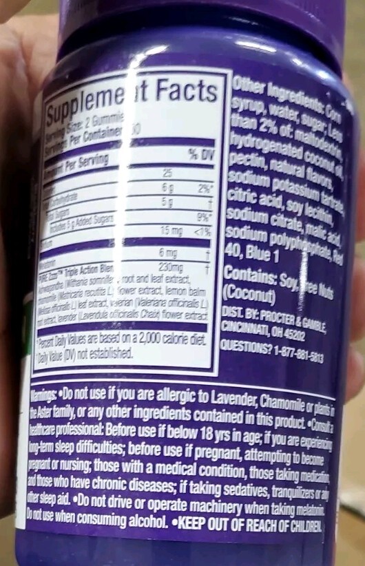 ZzzQuil PURE Zzzs Triple Action, 6mg Melatonin Gummies, 3X Melatonin ...