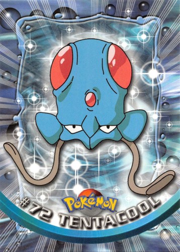 TENTACOOL #72 - BLUE Logo - NON-HOLO - SERIES 1 - TOPPS Pokemon Card ...