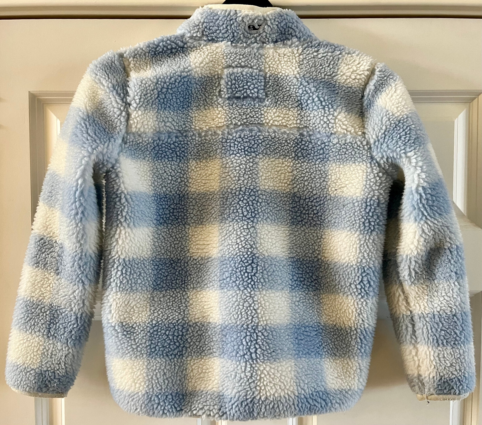 Vineyard Vines Girls Buffalo Chk Sherpa Fleece Jacket Blue White Check ...