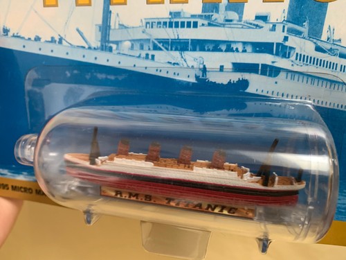 SEALED UK IMPORT RMS HMS TITANIC SPECIAL EDITION SHIP IN A BOTTLE MICRO ...