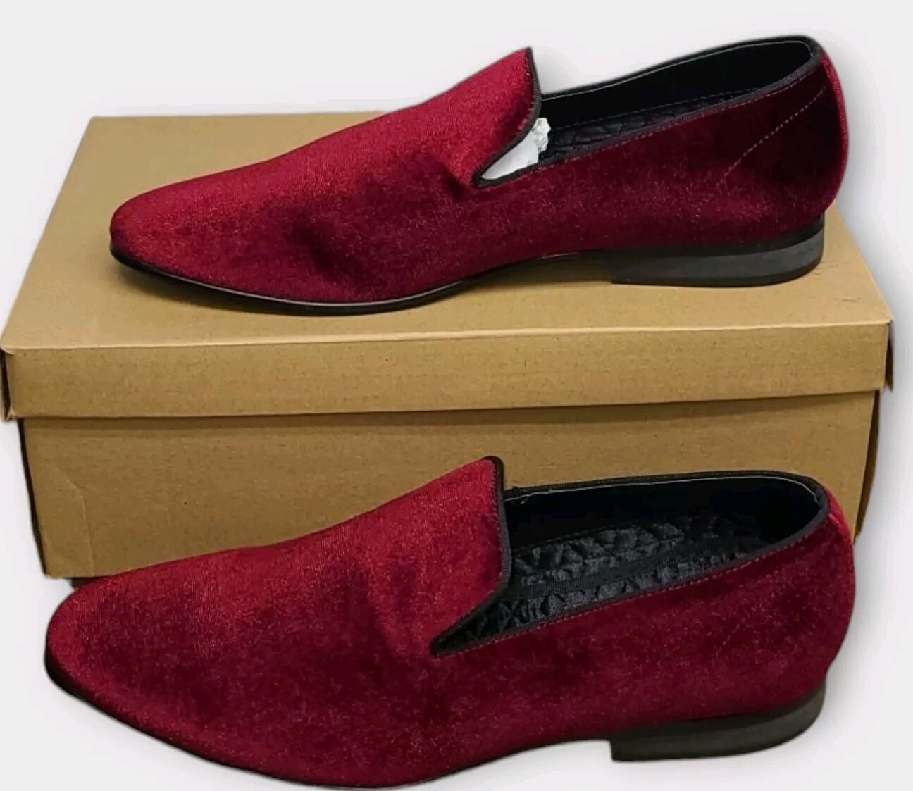 Steve Madden International Concepts Men's Trace Velvet Loafers Red, 9M ...