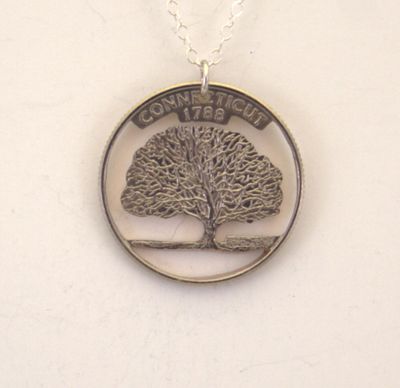 Connecticut - Cut-Out Coin Jewelry/Pendant | eBay