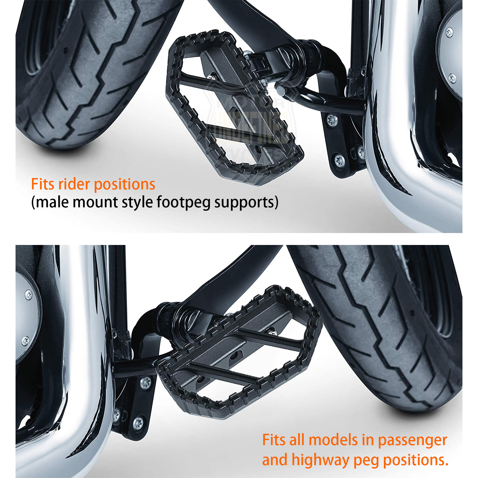 Black Riot Foot Pegs Mini Floorboards For Harley Touring Road Glide ...