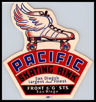 Roller Skating Rink Decal - California Pacific Skating Rink - San Diego ...