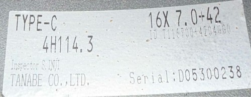 JDM SSR Type C 16 inch 7J42 PCD 114.3 Hole 4H Lightweight Colt Z27AG In ...