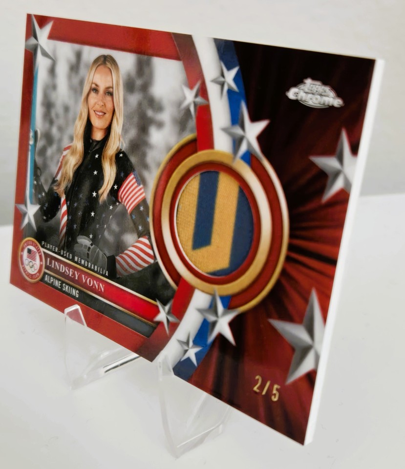 2026 Topps Chrome Olympics Lindsey Vonn Memorabilia Team USA Used Relic ...