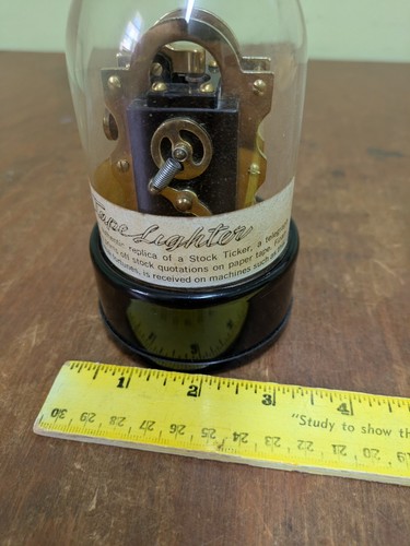 Edison Stock Ticker Tape Machine Cigarette Lighter Replica With Glass ...