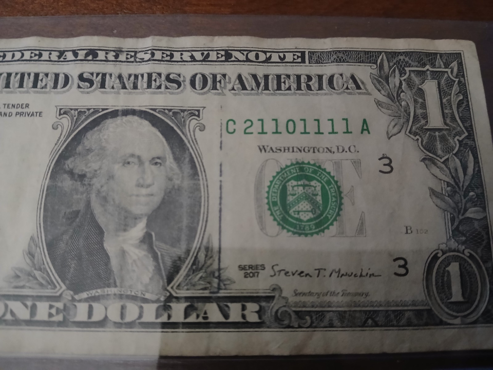 $1 Trinary Note - TRUE TRINARY NOTE - Near Binary - Fancy Serial ...