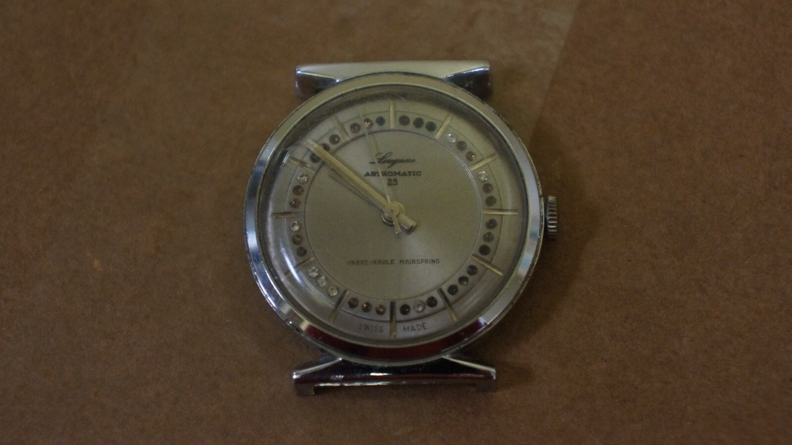 LONGINES/LONGUNES? ASYROMATIC 25 WATCH FACE SWISS MADE UNBREAKABLE ...