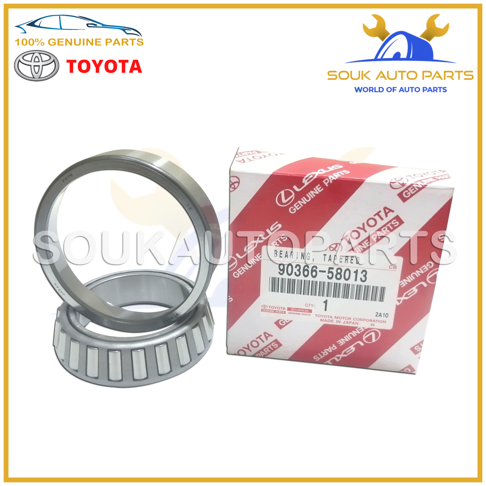 90366-58013 Genuine Toyota BEARING (FOR FRONT DIFFERENTIAL CASE) LC ...