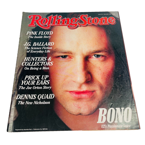 Bono U2 Rolling Stone Magazine Issue 413 December 1987 Vintage RARE | eBay