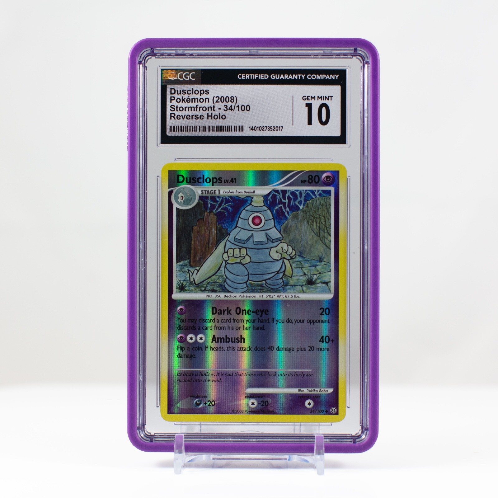 Pokémon Dusclops #34 Reverse Holo Stormfront - CGC 10 - POP 4 | eBay