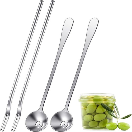 4pcs 8.7 Inch Pickle Fork Long Handle Pickle Forks Set Restaurant ...