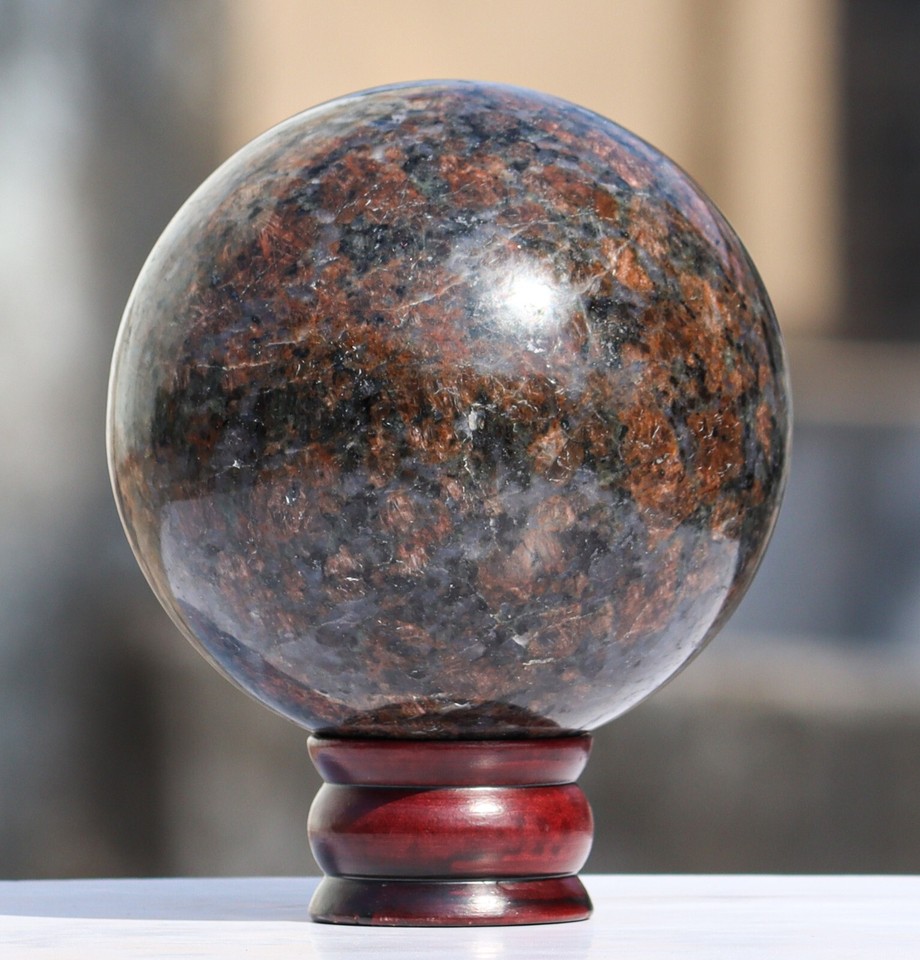 125MM Blue Iolite Cordierite Sphere Stone Of Muses Water Sapphire ...