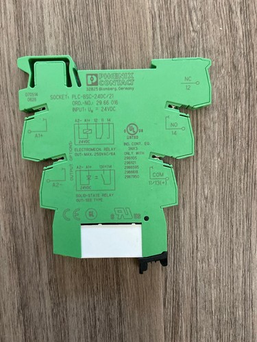 PHOENIX CONTACT PLC-BSC-24DC/21 2966016 TERMINAL BLOCK W/ RELAYS ...