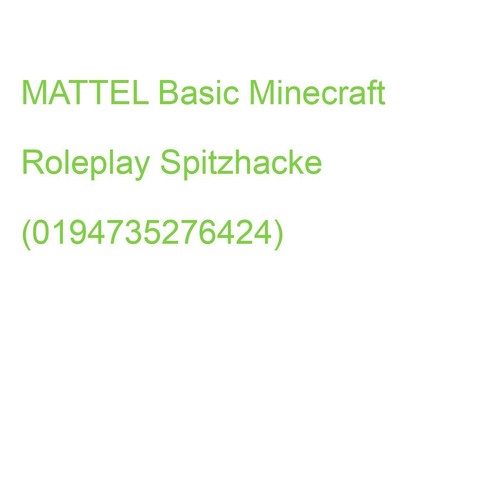 MATTEL Basic Minecraft Roleplay Spitzhacke (0194735276424) (JCV18) 194735276424 | eBay.de