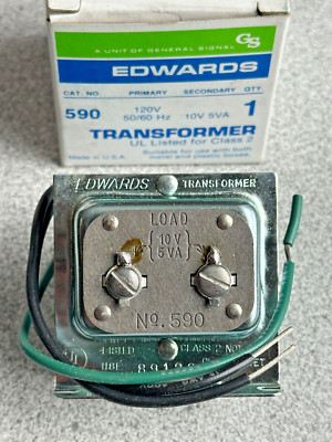 NEW EDWARDS 590 TRANSFORMER Primary 120V 50/60HZ secondary 10V 5VA MADE ...