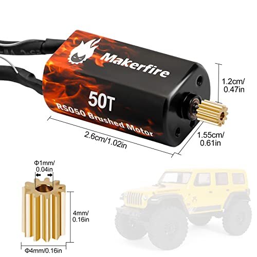 RC Motor 050 50T High Torque Brushed Motor with Motor Mount and Big ...