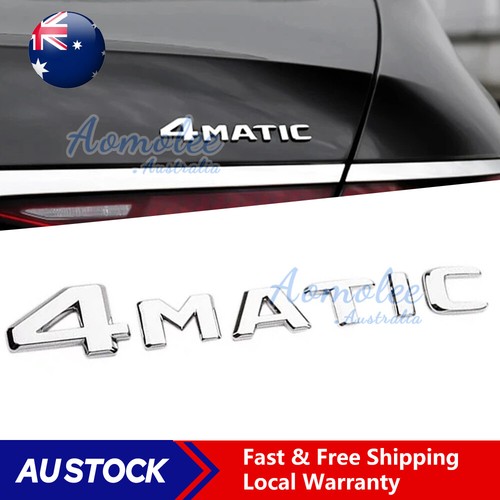 4Matic badge for Mercedes Benz Rear chrome rounded letters individual ...